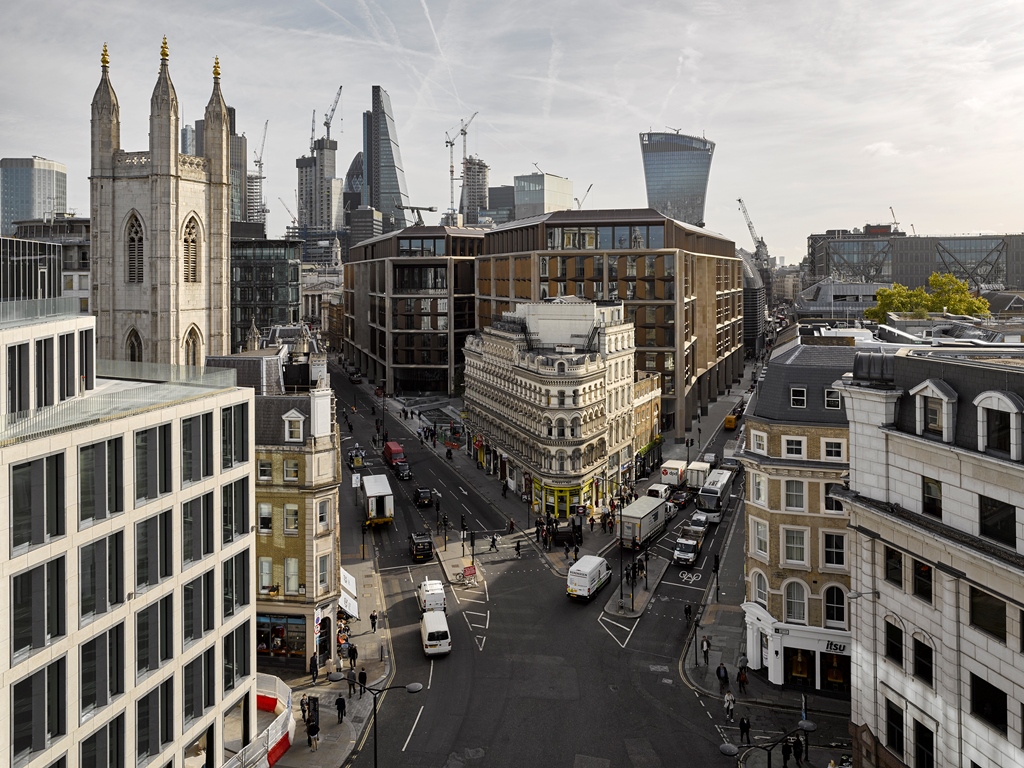 Bloomberg Arcade, a pedestrianised dining arcade. Credit_ James Newton ...